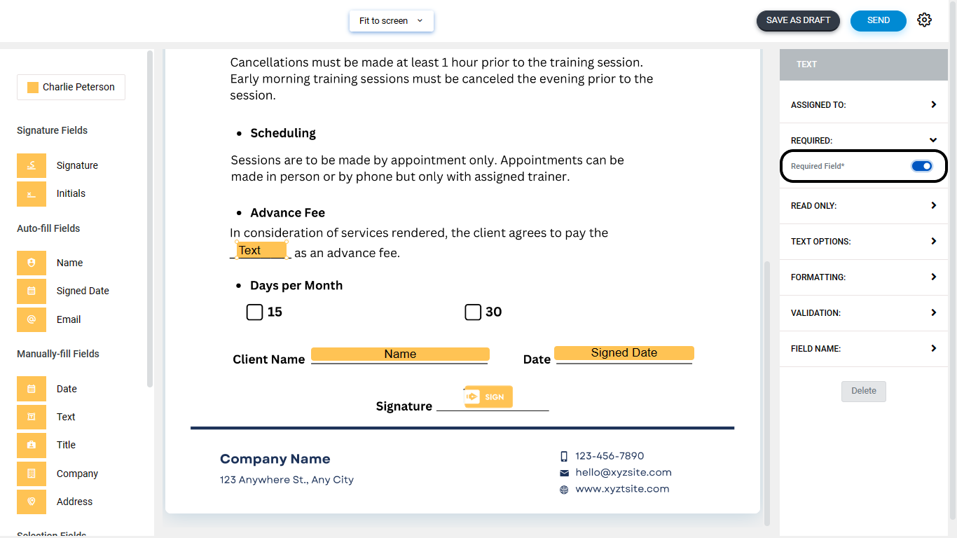 How to make Fields Required? – BunnyDoc Help Center